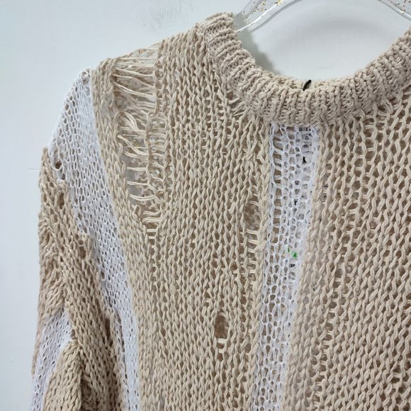 Zara | Sweaters | Zara Sweater An Elongated Openwork Knit Sweate | Poshmark